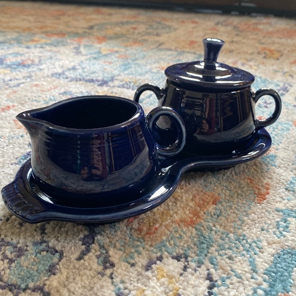 Fiesta | Dining | Fiesta Ware Sugar And Creamer Set Cobalt Blue | Poshmark